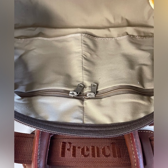 french | Bags | French Luggage Brown Herringbone Duffel Bag | Poshmark